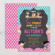 Gymnastics tumbling party birthday party girl invitation | Zazzle