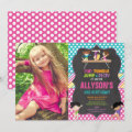 Gymnastics tumbling party birthday party photo invitation | Zazzle