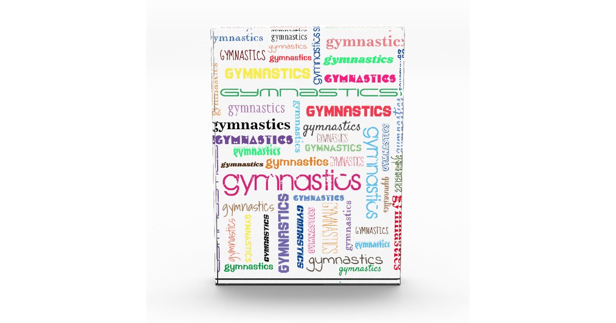 Gymnastics Word Art Photo Block | Zazzle
