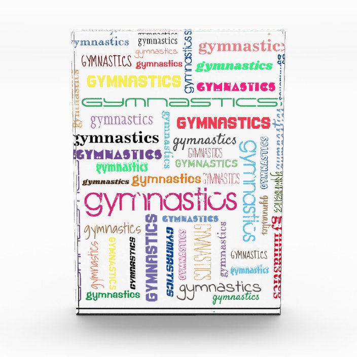Gymnastics Word Art Photo Block | Zazzle.com
