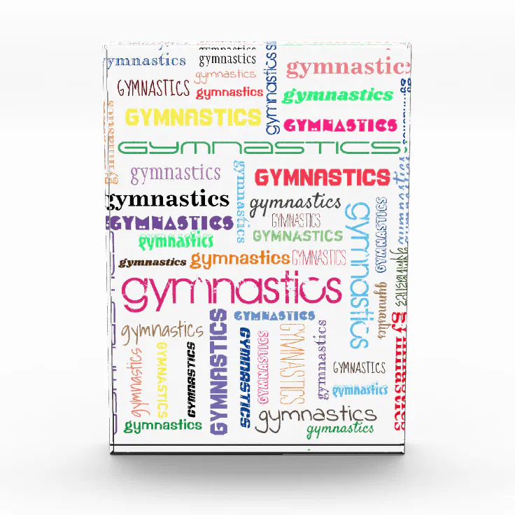 Gymnastics Word Art Photo Block | Zazzle