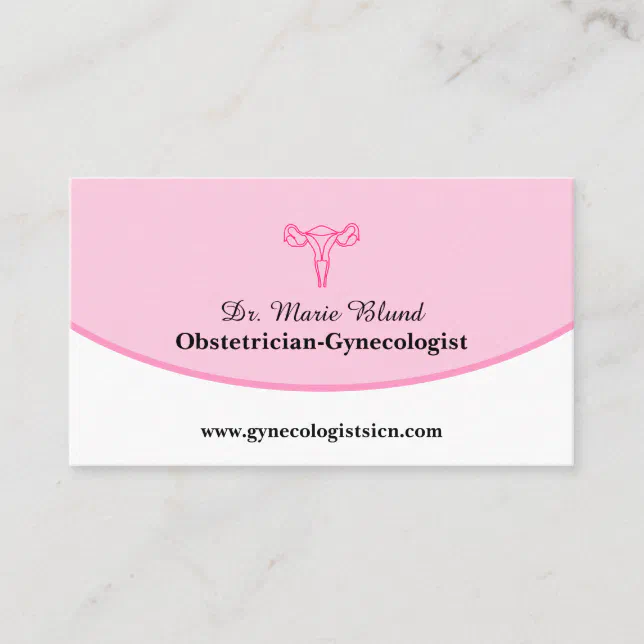 Gynecologist Obstetrician OBGYN Card with QR Code | Zazzle
