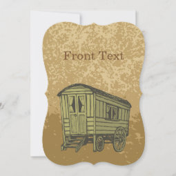 Gypsy caravan wagon invitation | Zazzle