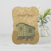Gypsy caravan wagon invitation | Zazzle