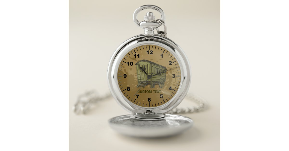 Gypsy Caravan Wagon Pocket Watch | Zazzle