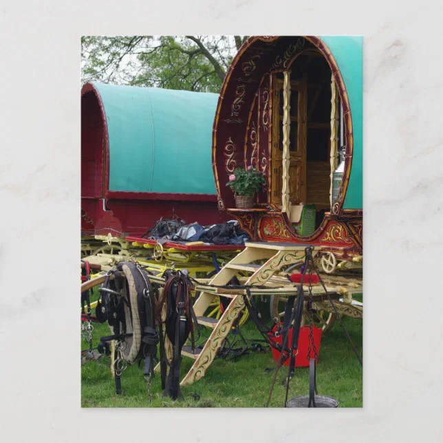 gypsy wagons postcard | Zazzle