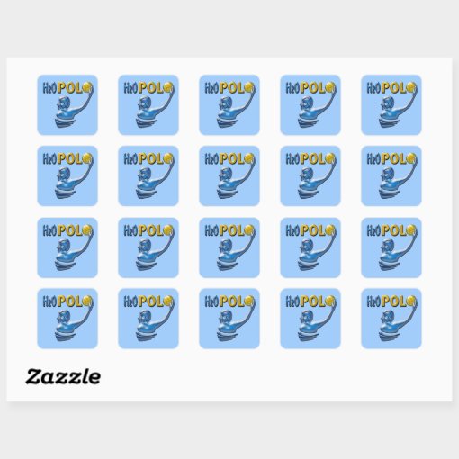 H20 Polo Square Stickers | Zazzle