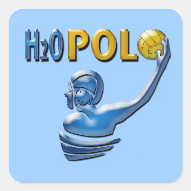 H20 Polo Square Stickers | Zazzle
