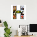 H Monogram Create Your Own 7 Custom Photo Collage Poster | Zazzle