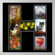 H Monogram Create Your Own 7 Photo Collage Black Poster | Zazzle