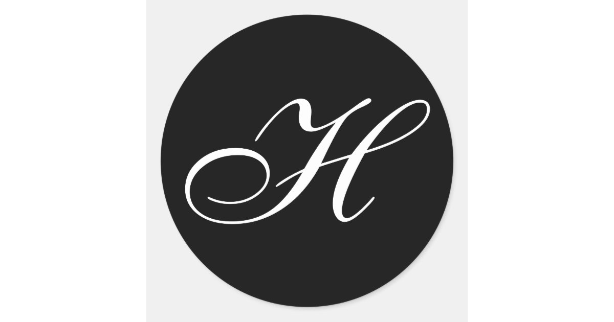H Monogram Stickers | Zazzle