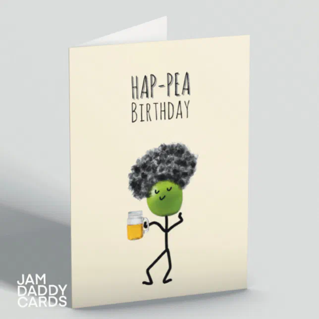 Ha- Pea Birthday Card | Zazzle