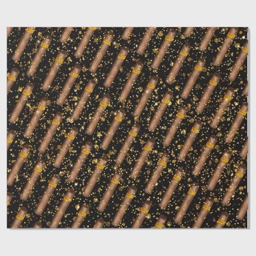 Habana Cigar Luxury Vip Cuban Gold Wrapping Paper | Zazzle