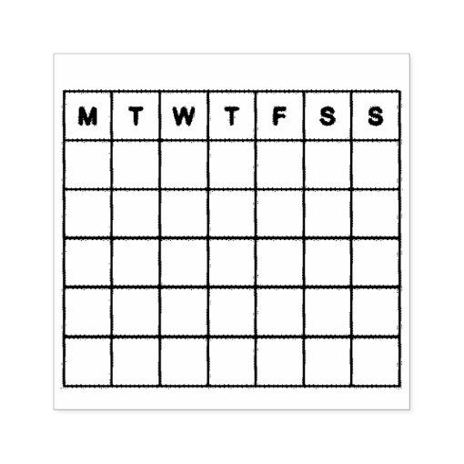 Habit Tracker Bullet Journal Mini Calendar Stamp | Zazzle