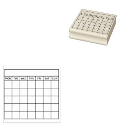 Habit tracker calendar bullet journal rubber stamp | Zazzle
