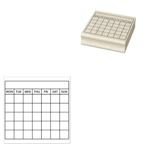Habit tracker calendar bullet journal rubber stamp | Zazzle