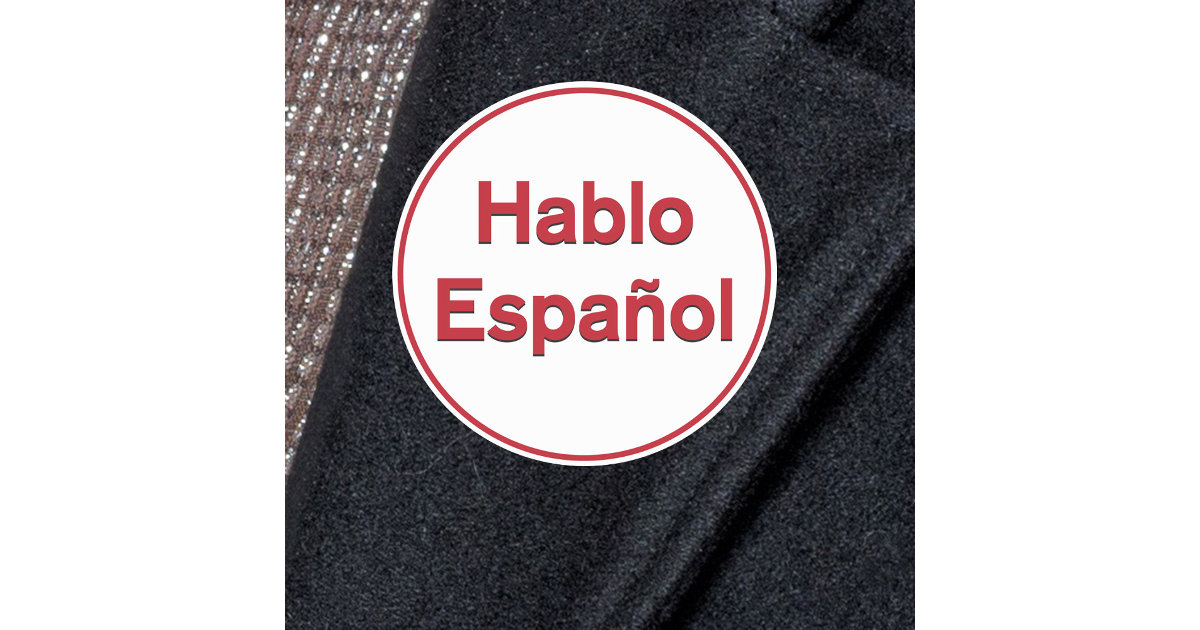 Hablo Español - I Speak Spanish Classic Round Sticker | Zazzle