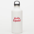 Hablo Español I speak Spanish Red Typographic Sticker | Zazzle