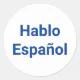 Hablo Español white blue I Speak Spanish Classic Round Sticker | Zazzle