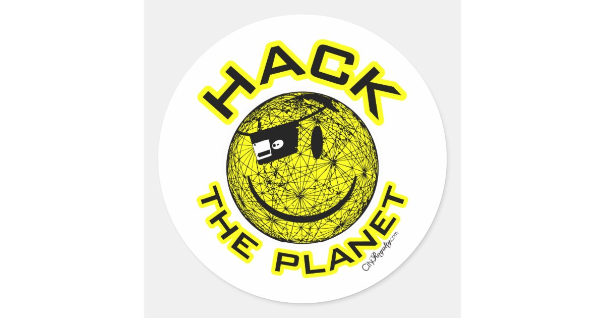 Hack the Planet Classic Round Sticker | Zazzle