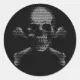 Hacker Skull and Crossbones Classic Round Sticker | Zazzle