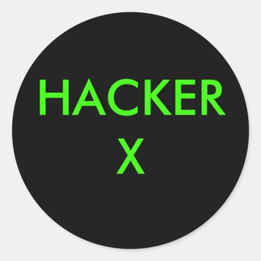 HACKER X STICKER | Zazzle