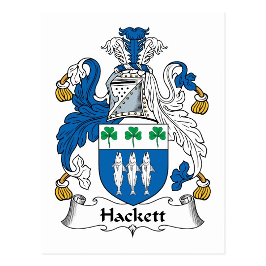 Hackett Family Crest Postcard | Zazzle.com