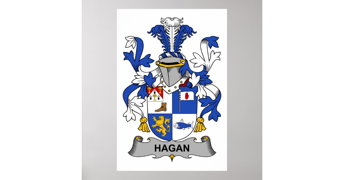 Hagan Family Crest Poster | Zazzle