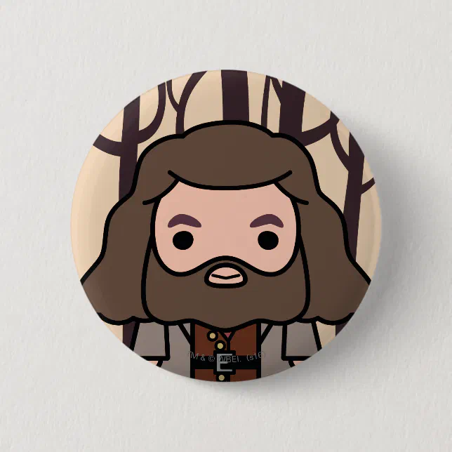Hagrid Cartoon Character Art Pinback Button | Zazzle