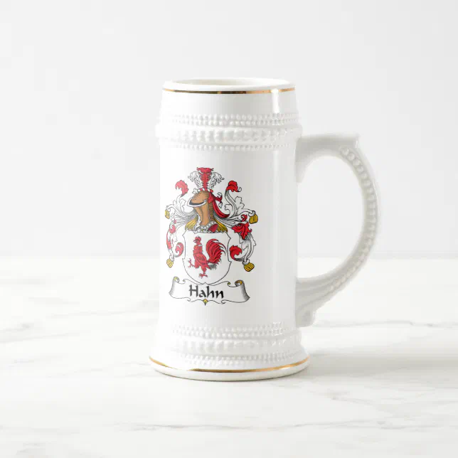 Hahn Family Crest Beer Stein | Zazzle