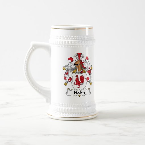 Hahn Family Crest Beer Stein | Zazzle
