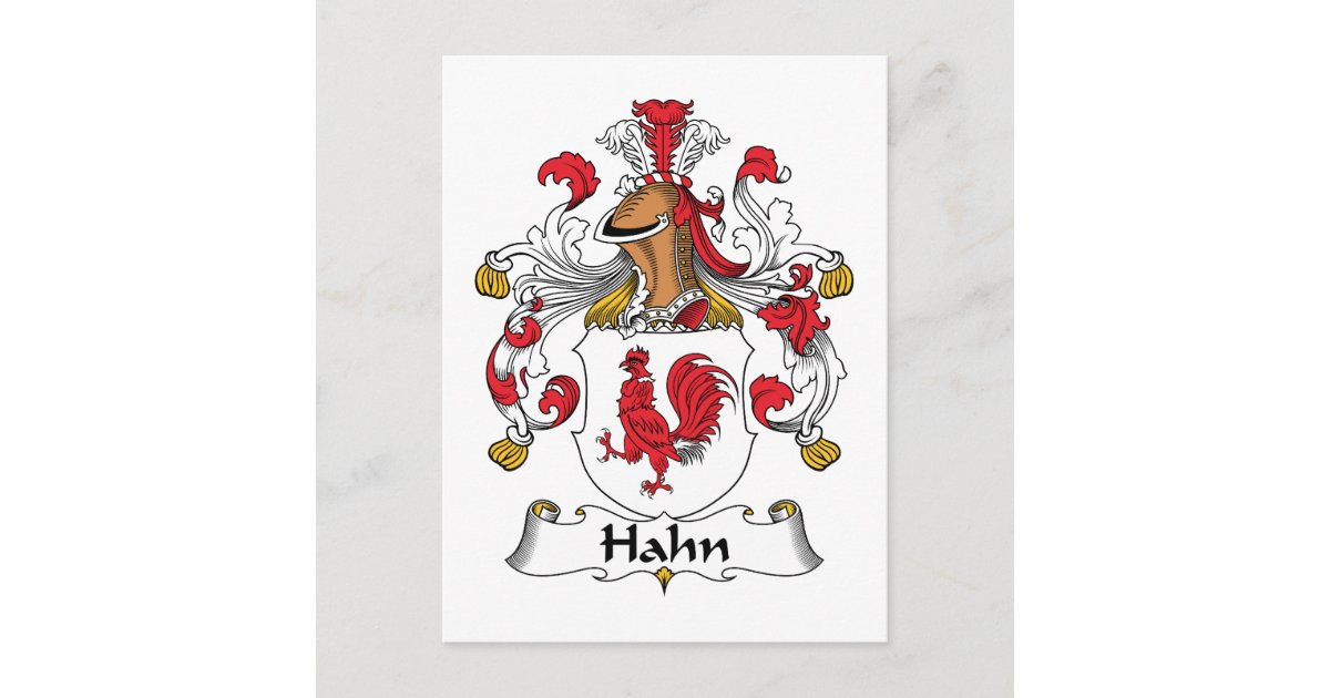 Hahn Family Crest Postcard | Zazzle