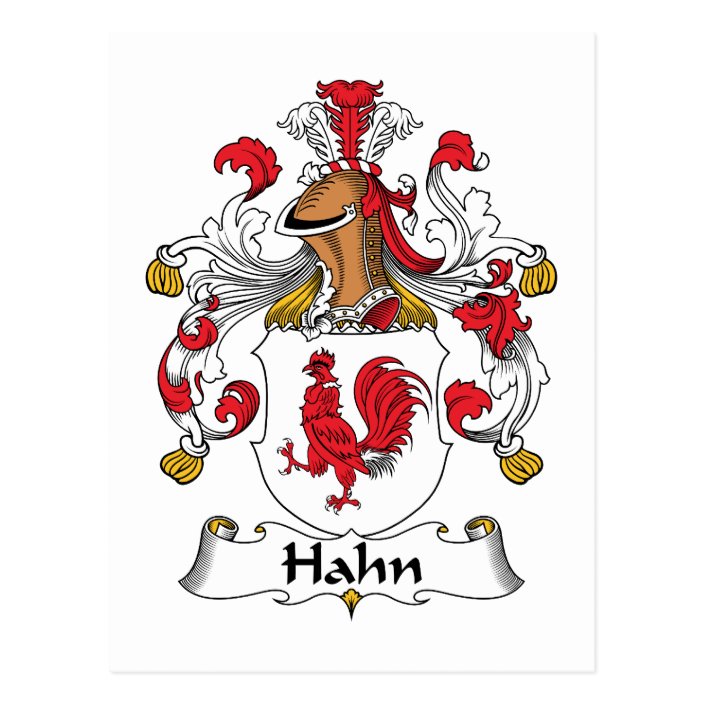 Hahn Family Crest Postcard | Zazzle.com