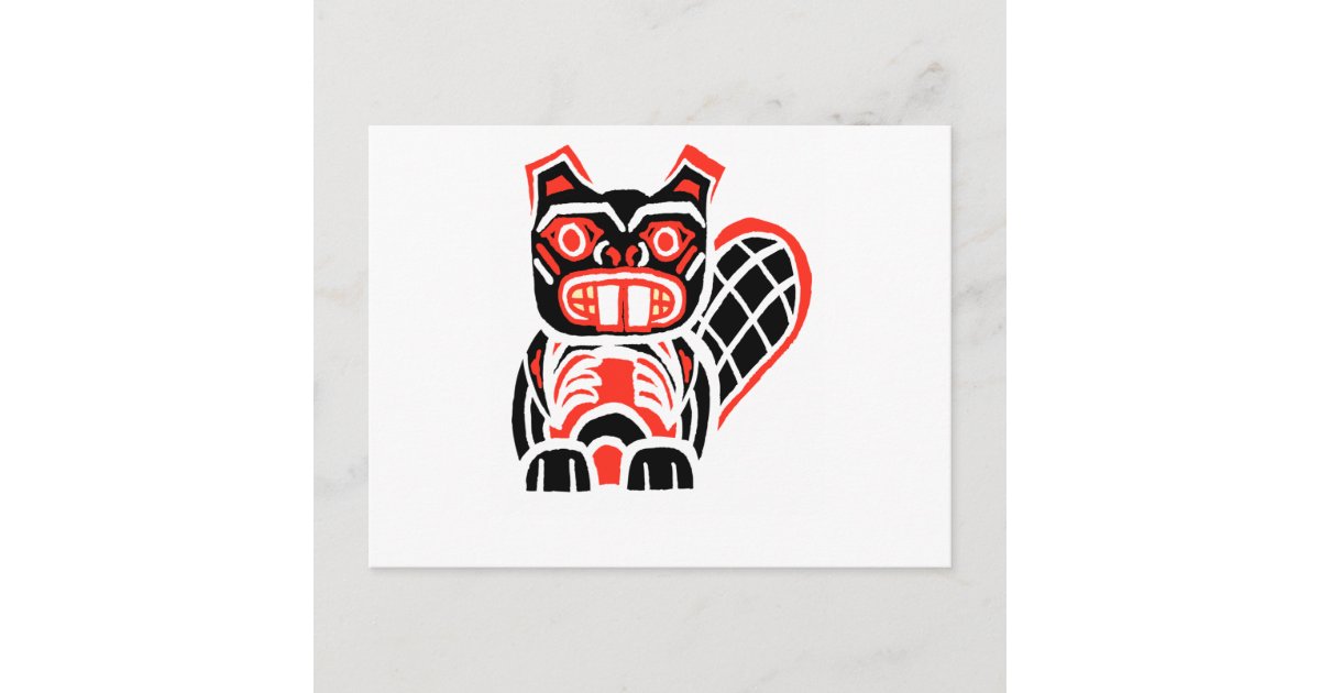 HAIDA BEAVER POSTCARD | Zazzle