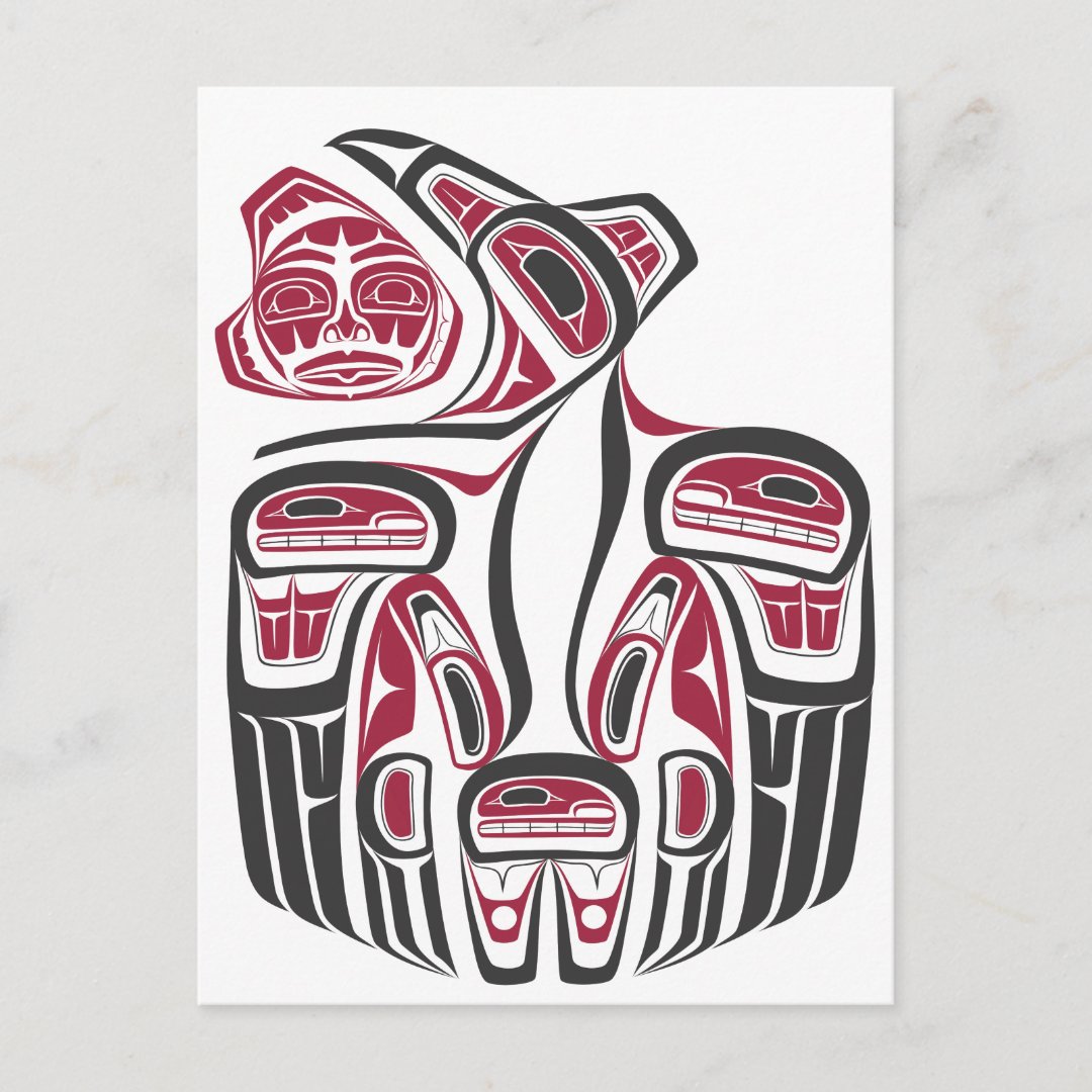 Haida Raven Design Postcard | Zazzle