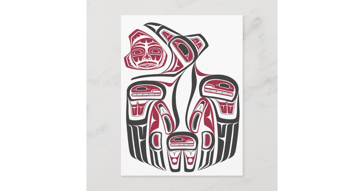 Haida Raven Design Postcard | Zazzle