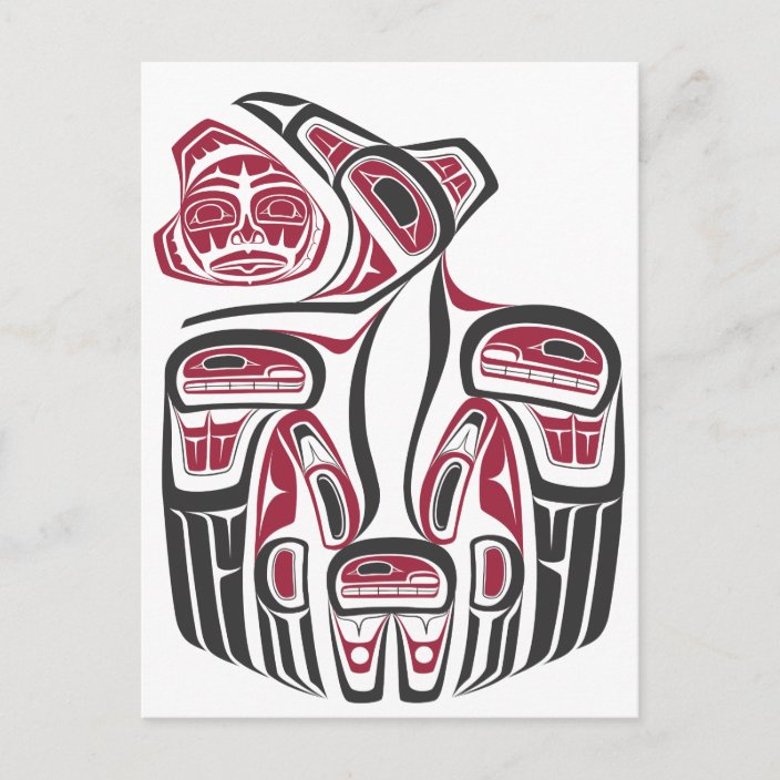 Haida Raven Design Postcard | Zazzle.com