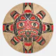 Haida Sun Mask Classic Round Sticker | Zazzle