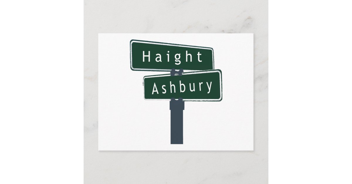 Haight Ashbury Classic Street Sign Postcard | Zazzle