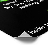 Haiku Seasons poster (black background) | Zazzle