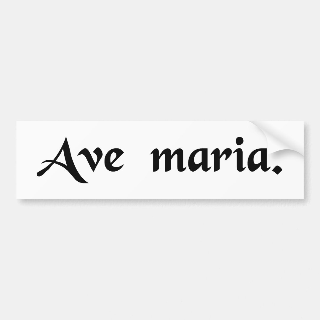 Hail Mary Bumper Sticker | Zazzle