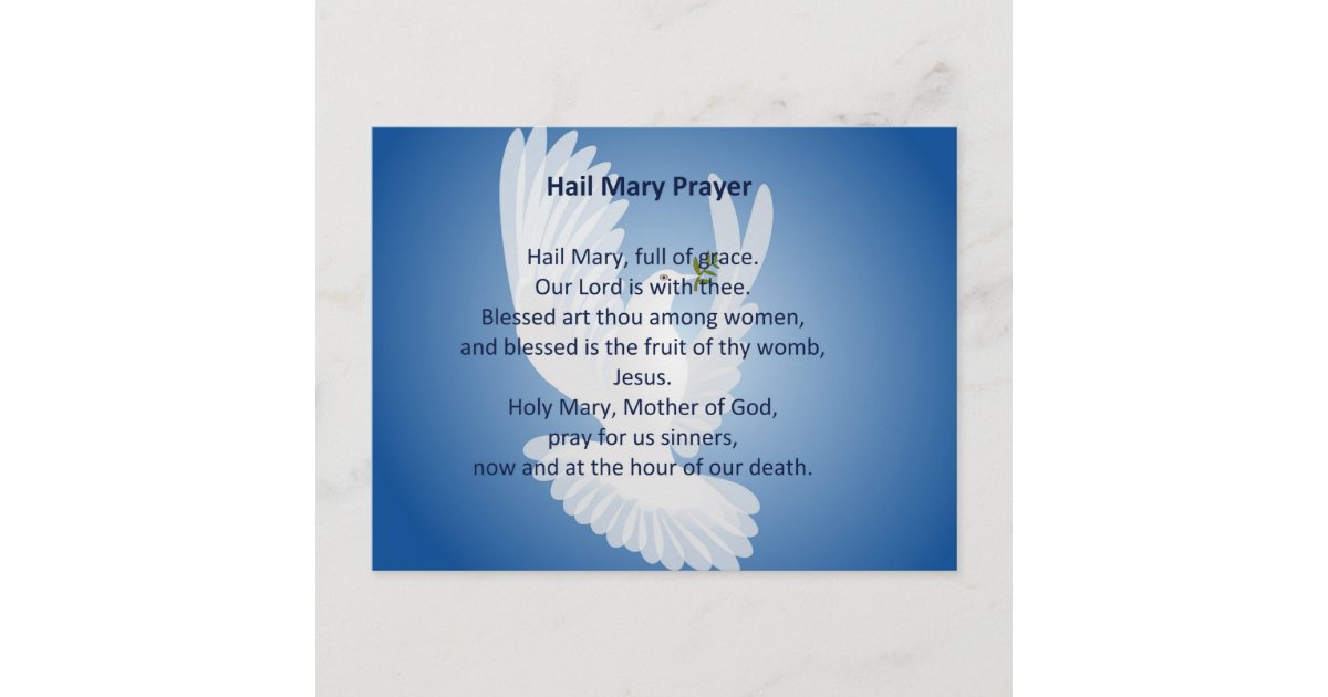Hail Mary Prayer Postcard | Zazzle