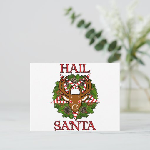 Hail Santa Holiday Postcard | Zazzle