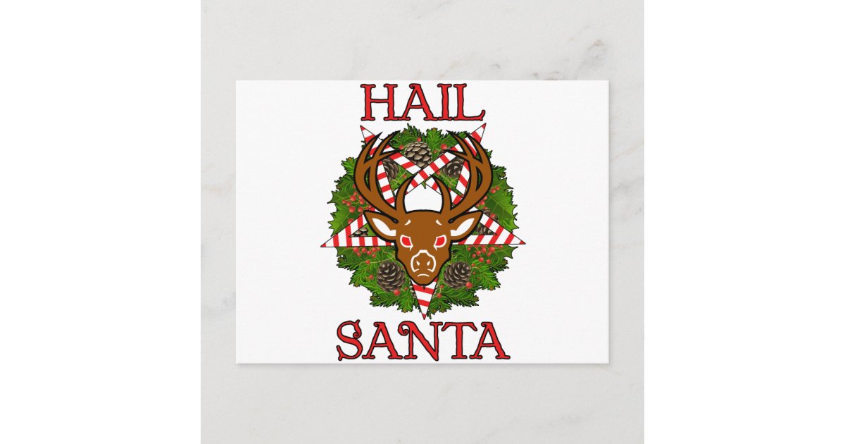 Hail Santa Holiday Postcard | Zazzle