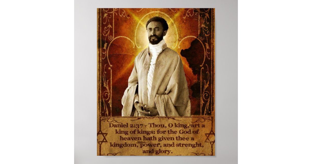 Haile Selassie Lion Rasta Solomon Jah Rastafari Poster | Zazzle