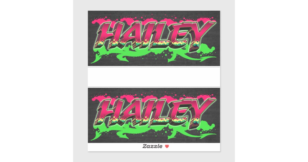 Hailey First Name Graffiti Sticker | Zazzle