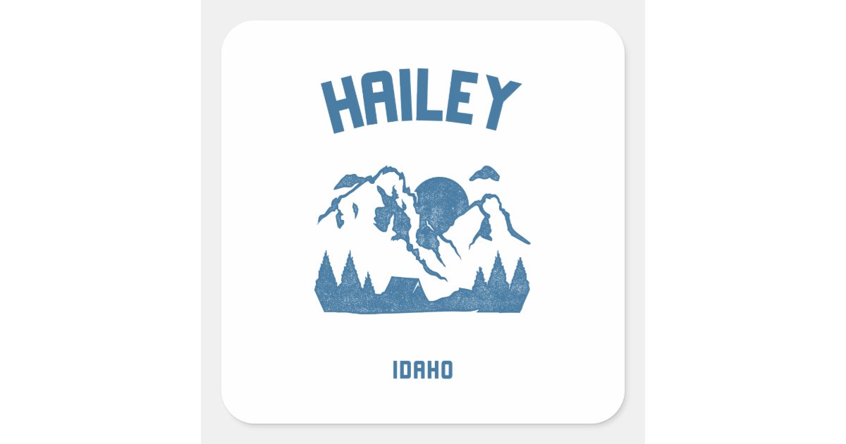 Hailey - Idaho Square Sticker | Zazzle