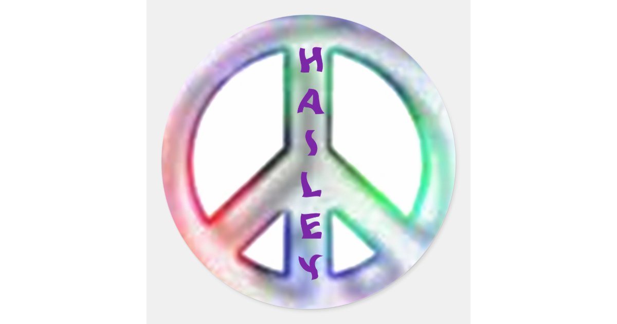 Hailey Peace Stickers | Zazzle