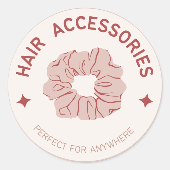 Hair accessories sticker | Zazzle.com