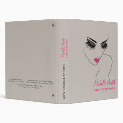 Hair and beauty Lash Extension company branding Binder | Zazzle